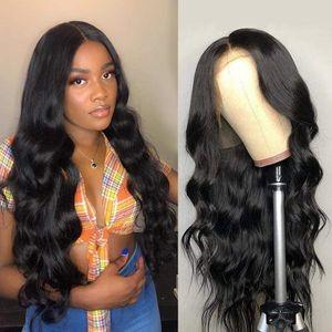 China Factory Hot Sale 100% Unprocessed Brazilian Virgin Hair Extension Remy Hair Body Wave 13X4 Lace Front Human Hair Wigs for Black Women 150% 180% 210% 250% for sale