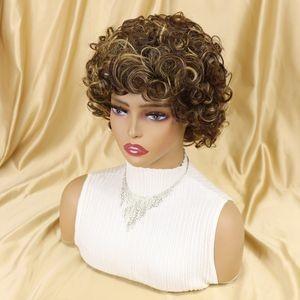 China Full Machine Made Brazilian Indian Human Hair 8-Inch Pixie Cut Wig for sale