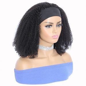 China Wholesale Brazilian Kinky Straight Deep Wave Virgin Human Hair Headband Wigs for sale