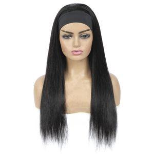 China Straight Headband Wigs Human Hair Full Machine Made Wig Brazilian Wig for sale