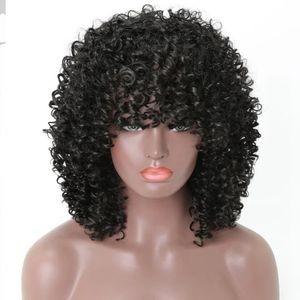 China Wholesale Brazilian Black Natural Afro Kinky Curly Machined Human Hair Wig for sale