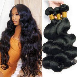 China Body Wave Extension Human Hair Bundles Unprocessed 100% Brazilian Virgin Remy Hair Weave Bundles Natural Raw Hair Extensions Body Wave Hair Bundles for sale
