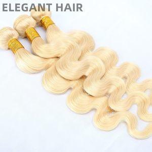 China Hot Selling Brazilian Blond 613# Color Body Wave Human Hair Bundles for sale