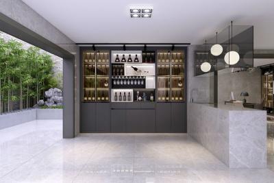 Chine Finition gris lisse de l' acier inoxydable solution de l' armoire pour le vin et le sous-sol à vendre