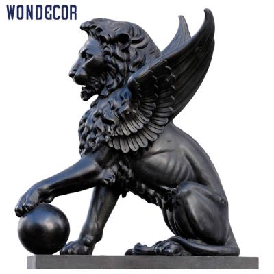 Chine grande Lion Statue Outdoor Metal Animal décoration en bronze de 160cm à vendre