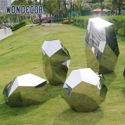 중국 Geometry Cobble Stainless Steel Garden Sculptures 3 Dimensional 판매용