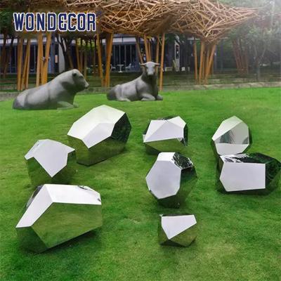 중국 Geometry Cobble Stainless Steel Garden Sculptures 3 Dimensional 판매용