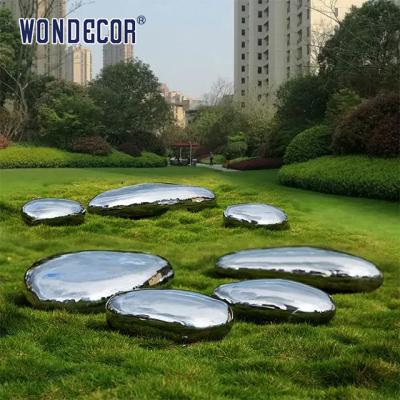중국 Geometry Cobble Stainless Steel Garden Sculptures 3 Dimensional 판매용