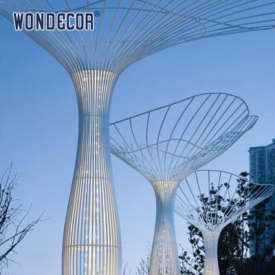 중국 Large Linear Tree Pavilions Stainless Steel Statue In Gardens 판매용
