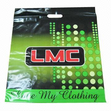 China Forme o polybag cortado grande do PE da camisa do verde T do saco de plástico para embalar/promoção à venda