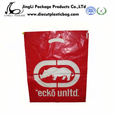 China A propaganda vermelha cortou o saco do punho do LDPE do saco de plástico para a promoção à venda