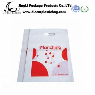 China O saco de plástico cortado biodegradável vermelho para anunciar, costume imprimiu a largura dos sacos 15mm do PE à venda
