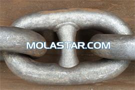 China Cadena de ancla marina galvanizada de amarre de la cadena de ancla del vínculo del perno prisionero de la inmersión caliente en venta