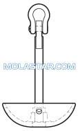 China Molastar New Style Boat Steel Anchor Mushroom Anchor Plough Anchor Easy Handling Steel Anchor For Marine for sale