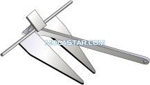 China Ancla de acero de dirección fácil del ancla de Molastar Stockless en venta de Danforth del ancla costera de acero del ancla para el infante de marina en venta