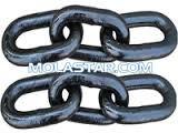 China Cadena de ancla marina pintada negro del vínculo de Studless del barco de mar del certificado para la clase del infante de marina de la nave en venta
