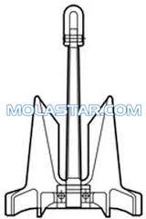 China Ancla de acero del ancla marina AC-14 del acero inoxidable de Molastar para la alta ancla marina del poder de tenencia en venta