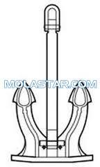 China Ancla marina de Stockless del ancla de Spek de la nave del ancla marina de Spek del acero inoxidable de Molastar para el infante de marina en venta