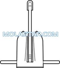 China Molastar Stainless Steel Marine Molastar Moorefast Anchor Offshore Anchor Easy Handling Steel Anchor For Marine for sale