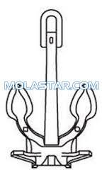 China Ancla marina de Stockless del ancla de Gruson de la nave del ancla marina de Gruson del acero inoxidable de Molastar para el infante de marina en venta