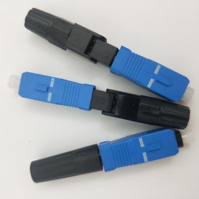 China SC Fast Connector Fiber Optic Quick Connector Blue Color High Quality for sale