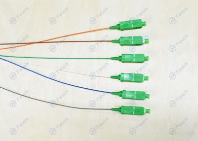 China Colorful 12 Core Fiber Optic Cable , SC APC Pigtail High Temperature Stability for sale