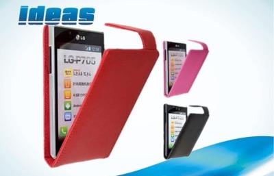 Cina Cassa verticale del telefono del cuoio del LG P700 di vibrazione in vendita