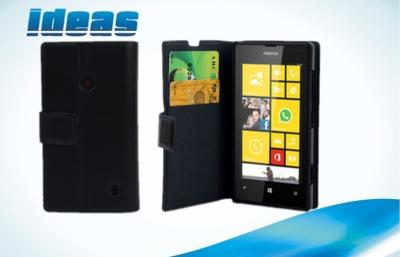 Cina Per il sacchetto della cassa del telefono del cuoio di Lumia 520 Nokia con il supporto, stile del portafoglio in vendita