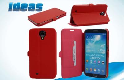 Cina Cassa portatile rossa del cuoio della galassia di Samsung della copertura con l'OEM del portafoglio in vendita