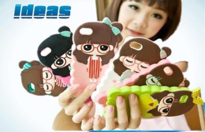 Cina Casse del telefono del fumetto della Corea/casi telefono cellulare del silicone per Iphone 5 5s in vendita