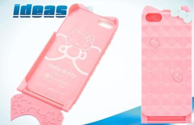 中国 構造ミラー、ハローキティの電話カバーが付いているピンクのシリコーンの携帯電話の箱 販売のため