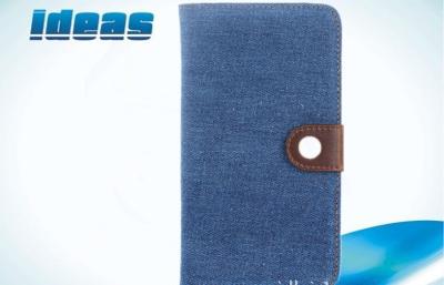 Cina Casi blu-chiaro di vibrazione Note4 del portafoglio dei sacchetti del cuoio del telefono cellulare della galassia di Samsung in vendita