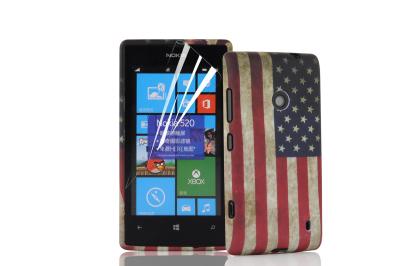 Cina L'annata leggera unisce i casi FO Nokia Lumia 520 del telefono cellulare del gel della bandiera TPU degli stati in vendita