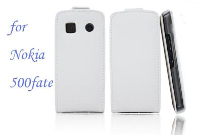 Cina Cassa impermeabile genuina del telefono del cuoio di Nokia per il destino di Nokia 500, bianco/colore su ordinazione in vendita