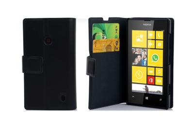 Cina Copertura esile extra della cassa del telefono del cuoio dell'unità di elaborazione di Nokia, portafoglio protettivo di caso di lumia 520 di Nokia in vendita