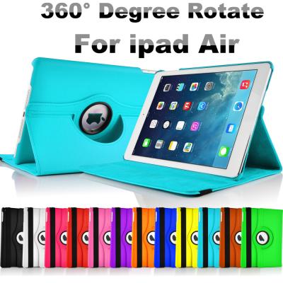 Cina Adatti a cuoio blu dell'unità di elaborazione il rivestimento protettivo astuto dell'aria del iPad con la rotazione di 360 gradi in vendita