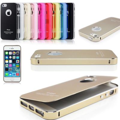 Cina Caso protettivo di iPhone 5 sottili del paraurti di Matel, copertina rigida opaca di alluminio di Iphone in vendita