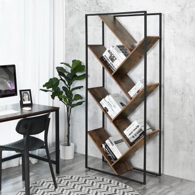 Cina Metallo diagonale asimmetrico e scaffale a forma di di libro dell'albero moderno di legno degli scaffali in vendita