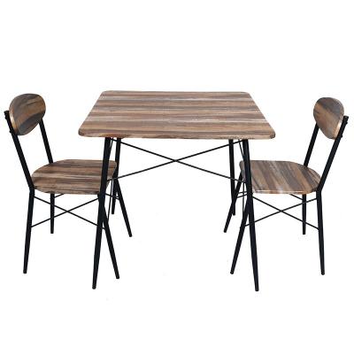 Cina Cima di legno del tavolo da pranzo del metallo di Brown 2 Seater e del MDF dell'insieme della sedia in vendita