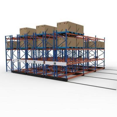 China Electric Movable Racking Warehouse Storage Racking Heavy Duty Mobile Rack & Gravity Rack Steel Q235 Warehuose Rack Plastic Film for sale