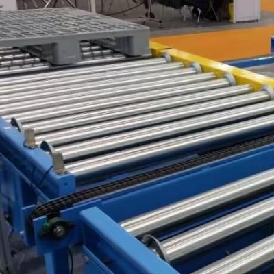 China EBILTECH Customized ASRS Warehouse Factory Warehouse Logistics Center Conveyor System Chain Conveyor for Pallet for sale