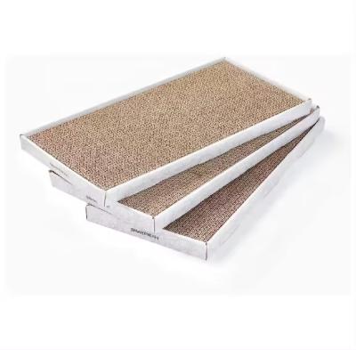China Cat Scratch Pad 3PCS Double-Sided Design Cat Cardboard Scratcher Pad Scratching Post Board for sale