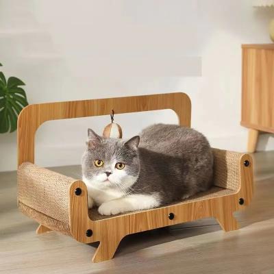 China Creative Pet Toy Cat House Sofa Cat Trunk Tree Pet Snack Box Pet Cat Scratcher Board Pads Claw Paw Toys for sale