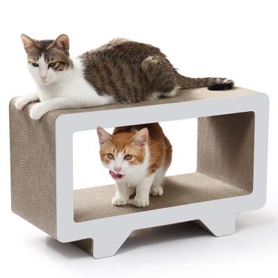 China TV Shape Scratcher Lounge Cats Play Toy Great for Cat Playing Stretching and Scratching Durable Scratcher Boards for sale