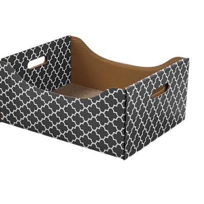 China Heavy Duty Double-Sided Cardboard Cat Scratcher Bed Indoor Cats' Refillable Scratch Pad and Tree for sale