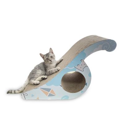 China Cat Scratching Board Sea Lion Shape High Quality Cat Toy Scratcher Cardboard Corrugated Scratching Scratcher for sale
