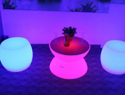 China Commercial Polyethylene Rotomolded Furniture LED Bar Tables And Chairs for sale