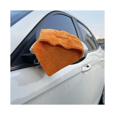 China 40x40cm 500gsm Absorbent Detailing Car Wash Towel Edgeless Microfiber Car Drying Towel Car Coral Fleece Cleaning Towel for sale