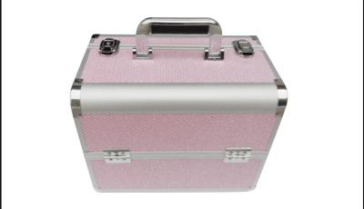 China Het roze van de de Opslagdoos van de Aluminiummake-up van de de Nachtslottentussenlaag Duurzame Geval van de de Vrouwenschoonheid Te koop