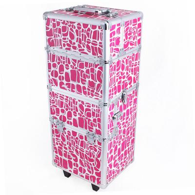 China Caja cosmética de piedra roja de la carretilla/modelo hermoso de la caja de la caja de la carretilla del maquillaje en venta